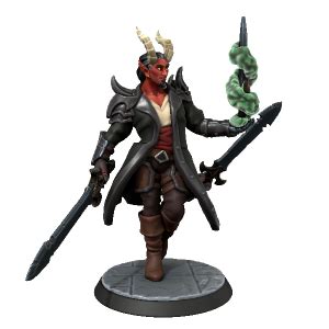 Tiefling Hexblade Warlock Made With Hero Forge