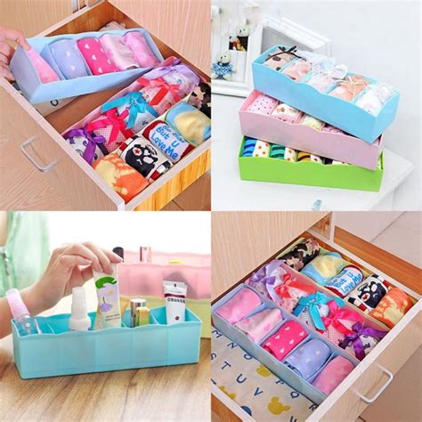5 Cells Plastic Storage Box Drawer Cosmetic Divider Tidy Organizer