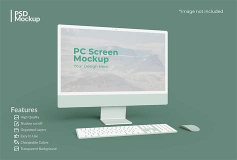Premium PSD Isolated Modern PC Screen Mockup