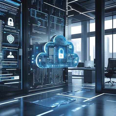 Illustration Depicting Strategies For Safeguarding Data Stored In The Cloud Emphasizing