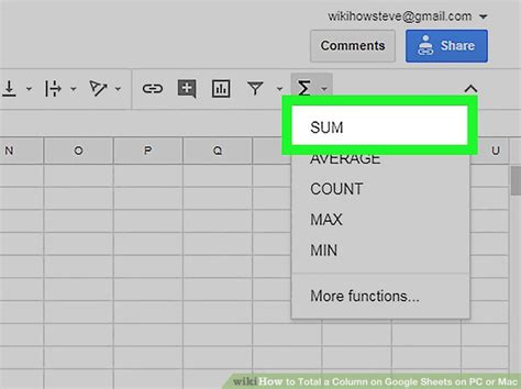 How To Total A Column On Google Sheets On PC Or Mac 7 Steps
