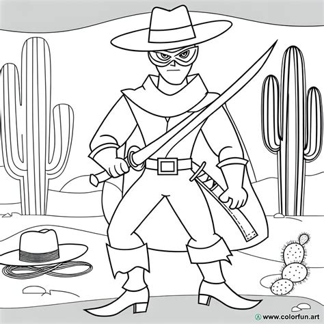 Dibujo Para Colorear De Zorro Con Su Espada Descargar O Imprimir De