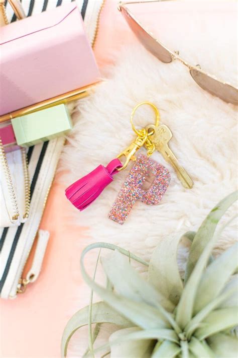 Make A Monogrammed Keychain With Liquid Polymer Clay Lovely Indeed