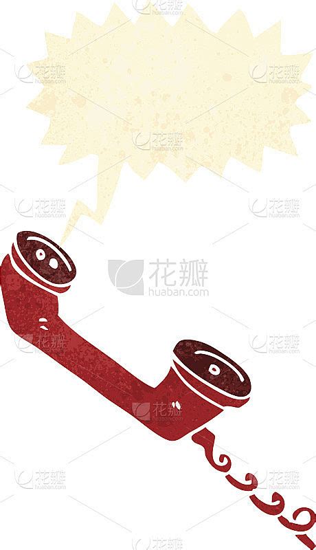 复古卡通旧电话听筒