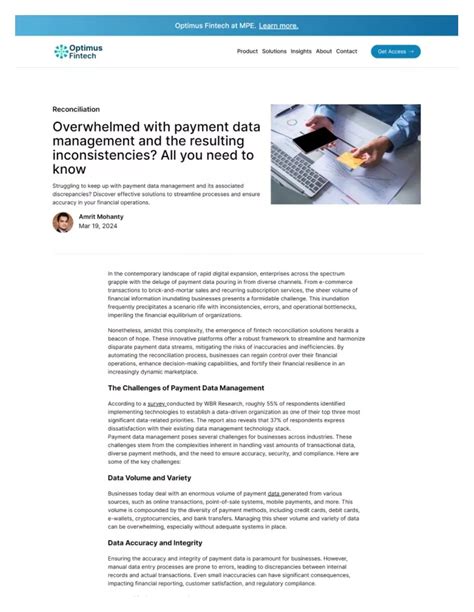 PPT Payment Data Management Filtering Out The Inconsistencies