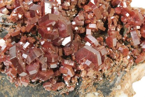 62 Deep Red Vanadinite Crystals On Barite Morocco 231838 For