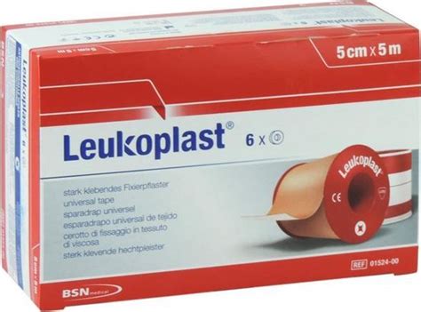Leukoplast Hechtpleister Met Klemring 5cm X 5m Doosje 6 Stuks Bol