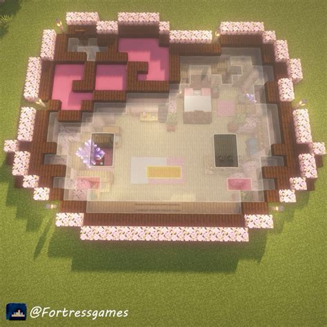 Hello Kitty Underground Base Cool Minecraft Creations Minecraft Houses Diy Minecraft