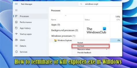 How To Terminate Or Kill Explorer Exe In Windows 11 10