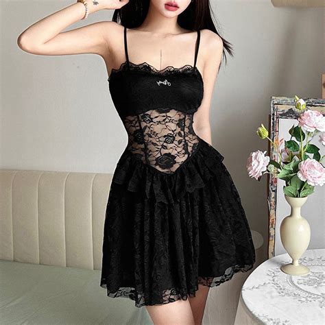 Sexy Black Lace Corset Dress For Femboy Femboy Fashion