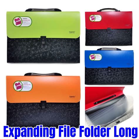 Expanding File Folder Long Document Bag With Handle 13 Pockets File Bag