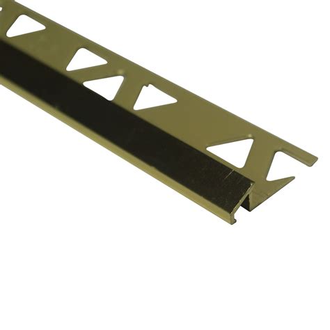 Prova Aluminum Tile Reducer 516 Inch8mm 8 Foot Bright Brass