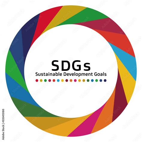 持続可能な開発目標 Sdgs エス・ディー・ジーズのコンセプトカラー17色の円形フレーム ベクター Sustainable