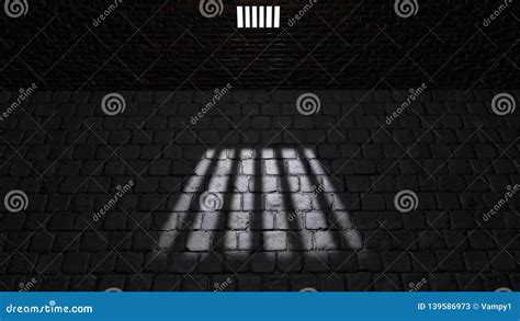 Prison Cell Inside A Prison Cell Shadows Projected On The Ground
