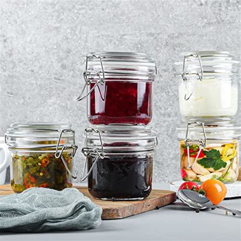 Folinstall 7 Oz Glass Jars With Airtight Lids 12 Pcs Small Mason Jars