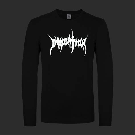 T Shirt Long Sleeve Logo White Solid Immolation European E Store