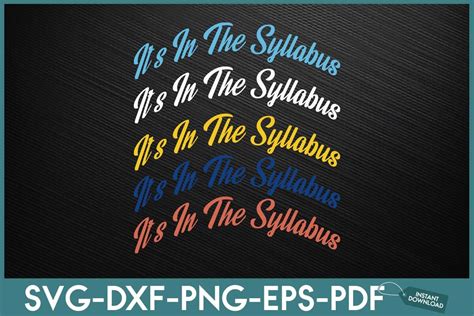 Vintage Its In The Syllabus Funny Graphic By Creative Artist · Creative Fabrica