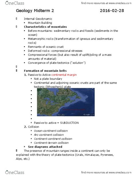 GEO 1301 Midterm Geo Midterm2 Notes OneClass