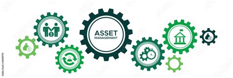Asset Management Banner Web Icon Vector Illustration Concept With Icon