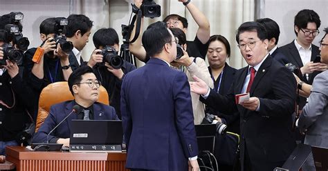 대통령실 국감 여야 충돌이재명 지시냐 김건희 와 있나