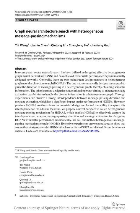graph neural architecture search with heterogeneous message passing