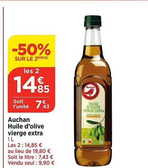 Promo Auchan Huile D Olive Vierge Extra Chez Bi1 ICatalogue Fr