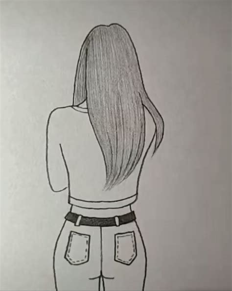 Easy Way To Draw Girl Backside Step By Step Drawing Pencil Drawing