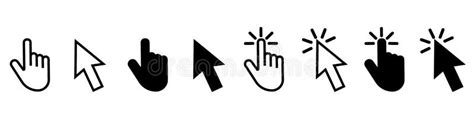 Push Button Cursor Of Computer Mouse Vector Illustration Stock Vector Illustration Of