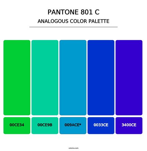 Pantone 801 C Color Palettes
