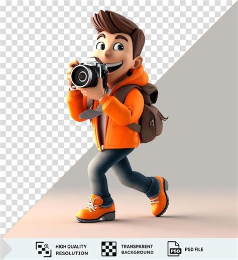 Premium Psd Psd Picture 3d Photographer Cartoon Capturing Candid