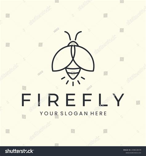 Firefly Line Art Style Logo Vector Stock Vector Royalty Free