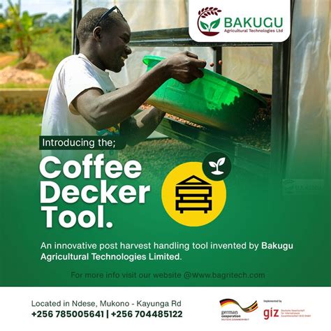 An Advertisement For Coffee Decker Tool Featuring A Man In White Shirt And Sunglasses