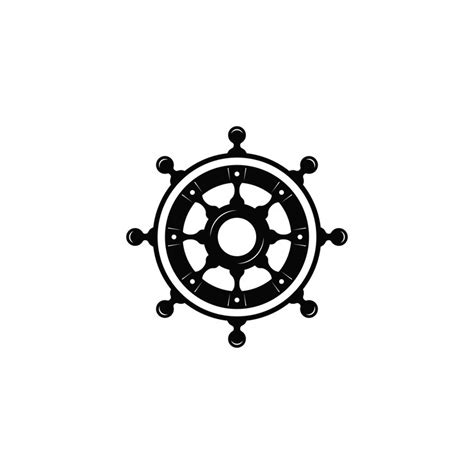 Premium Vector Steering Wheel Yacht Captain Compass Logo Design For