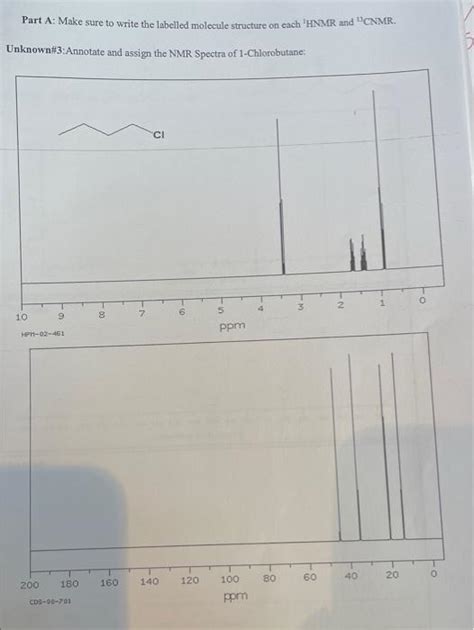 Solved 1 Label Each Peak In The Nmr Spectrum With Its