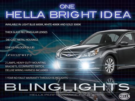 Rectangular Fog Lights For 2010 2011 2012 Subaru Legacy Bm Br