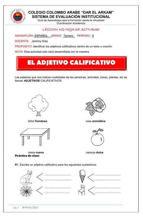 Adjetivos Calificativos Interactive Exercise For Tercero De Primaria Travel Boarding Pass