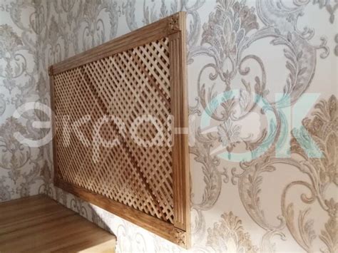 Экраны на батарею из массива дерева купить в Москве Решетки для радиаторов отопления на заказ