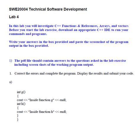 Solved Please Only Use Visual Studio Code And C Chegg