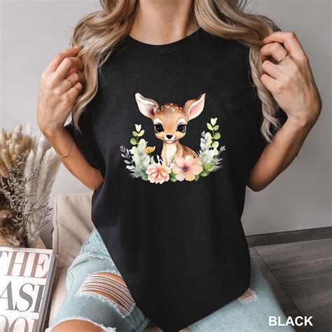 Disney Bambi Floral T Shirt Cute Bambi Shirt Magic Kingdom Etsy