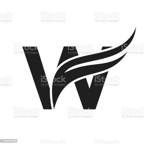 편지 W 날개 로고 디자인 교통 로고 문자 W와 날개 개념 로고에 대한 스톡 벡터 아트 및 기타 이미지 로고 알파벳 W