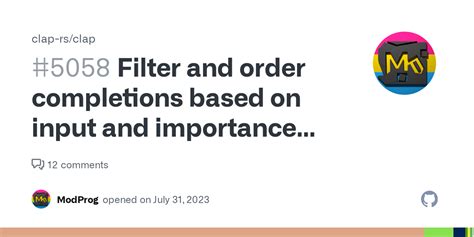 Filter And Order Completions Based On Input And Importance For Native
