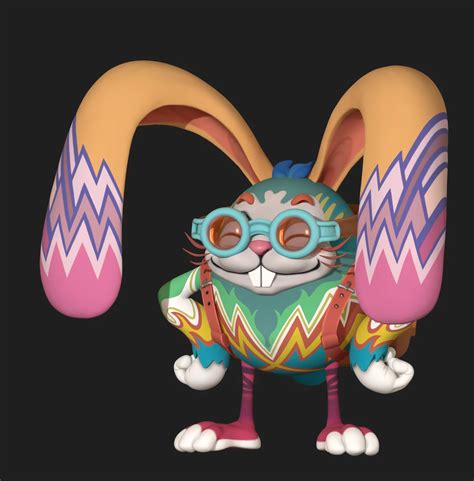 Egg Rabbit 토끼 캐릭터 디자인 3d 모델링 Nft Nft아트 포트폴리오 크몽