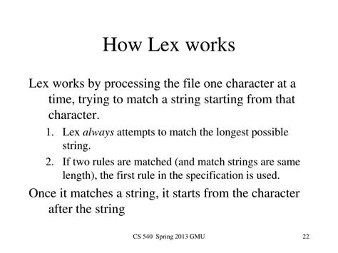 ppt lecture 2 lexical analysis powerpoint presentation free