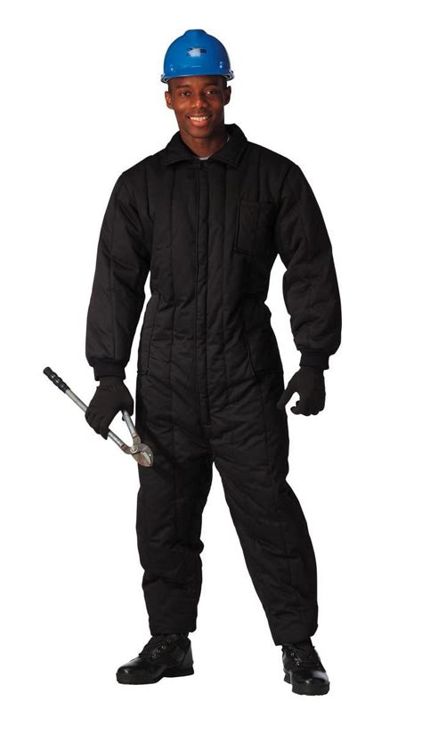 Rothco Men S Black Insulated Work Coveralls Poly Cotton Twill Shell