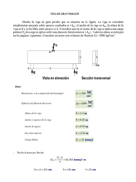 Diseño De Viga De Gran Peralte Pdf