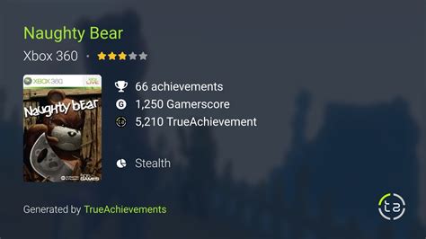 Naughty Bear Achievements Trueachievements