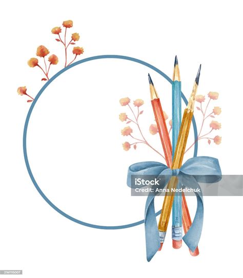 학교로 돌아 가기 포스터 카드 프레임 템플릿 텍스트 상자 프레임 수채화 그림 0명에 대한 스톡 벡터 아트 및 기타 이미지 0명 개체 그룹 건설 프레임 Istock
