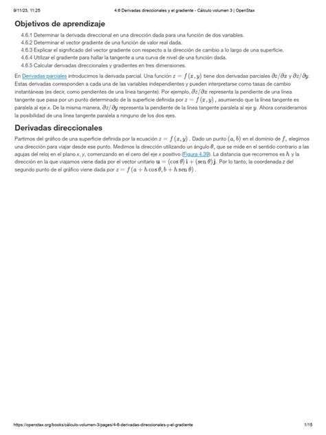 46 Derivadas Direccionales Y El Gradiente Cálculo Volumen 3