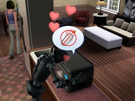 my simbot has a complicated relationship with our appliances