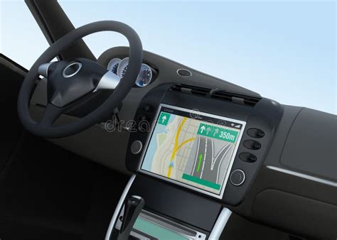 Smart Car Navigation Interface In Original Design Stock Illustration